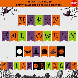 Halloween Banner Printable Halloween Decor, Trick or Treat Printable ...