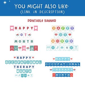 Occupational Therapy Month Banner Printable, Happy OT Month Banner ...