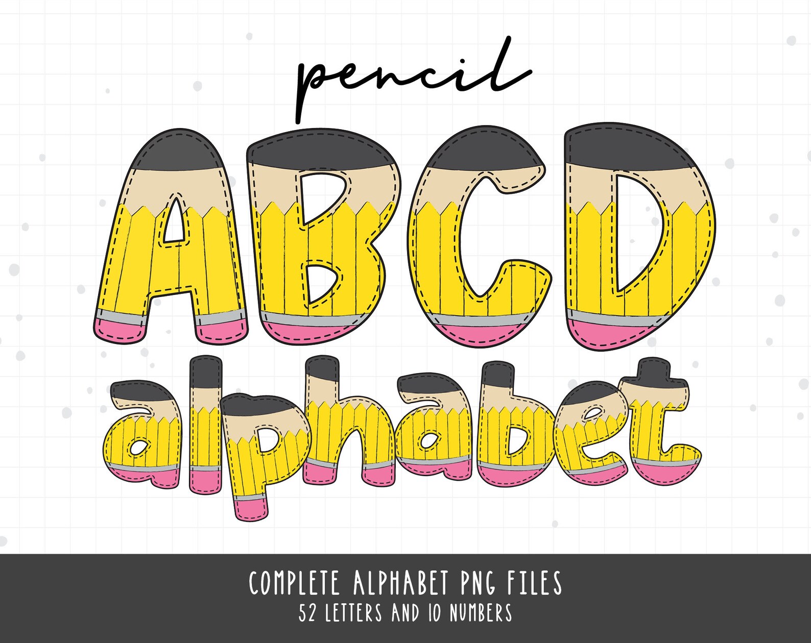 Pencil Doodle Letters Alphabet PNG Pencil Alphabet PNG - Etsy