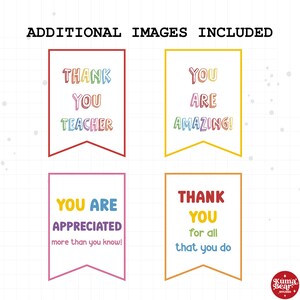 Printable Banner Teacher Appreciation Week, Teacher Gift, Thank You ...