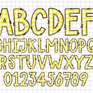 Lemon Summer Doodle Alphabet PNG Bundle, Summer PNG Letters, Lemon ...