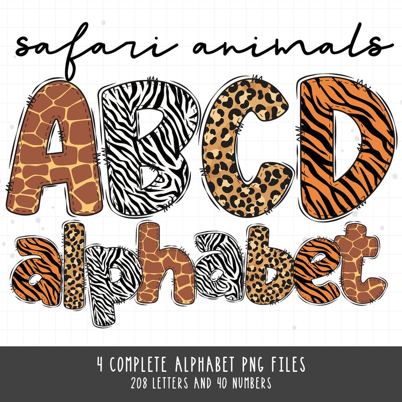 Animal Print Letters - Etsy