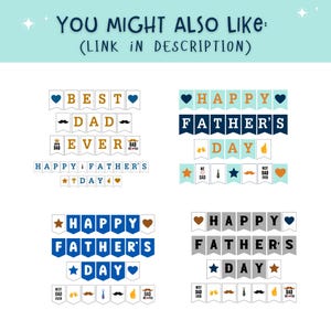 Father's Day Banner Printable, Best Dad Ever Banner Printable, Fathers ...