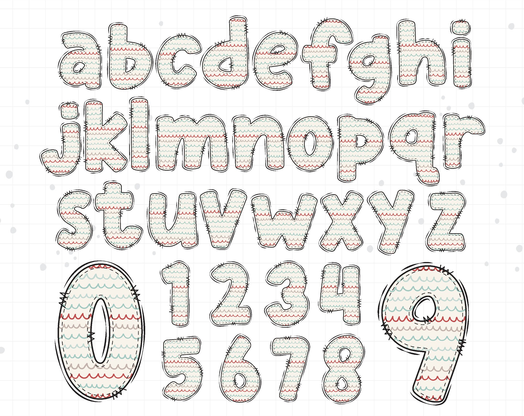 Bright Boho Alphabet PNG Alphabet Sublimation Alphabet - Etsy