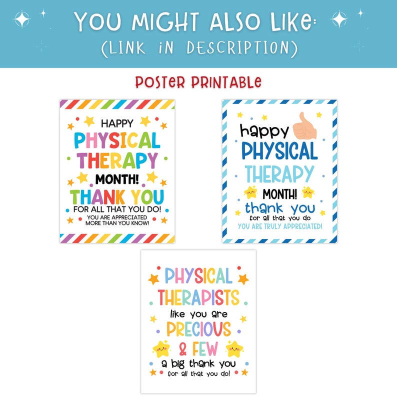 Physical Therapy Month Banner Printable – Therapists Appreciation Decoration, Happy PT Month ...
