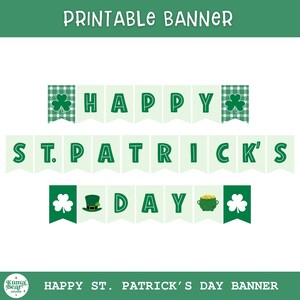 St Patricks Day Banner Printable St Paddy’s Day Party Decor, St ...