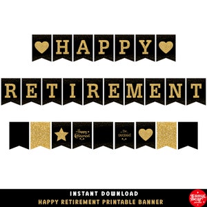 Printable Banner Retirement Party Decoration, Retirement Sign, Farewell ...