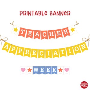Teacher Appreciation Banner Printable, Happy Teacher Appreciation Week ...