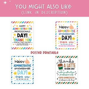 Administrative Professionals Day Printable Sign, Admin Assistants ...