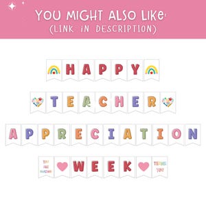 Teacher Appreciation Week Banner Printable, Teacher Week Banner, Thank ...