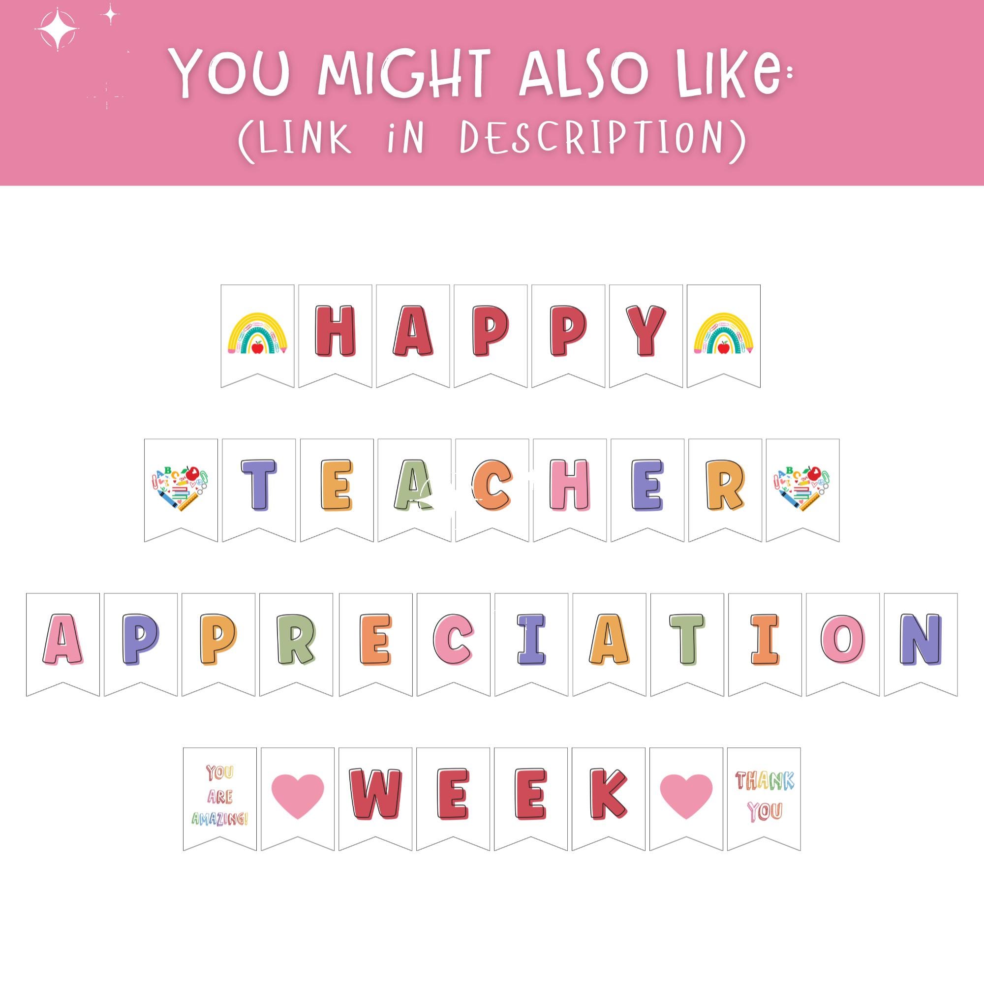 Teacher Appreciation Banner: Thank You Teachers & Staff - Etsy