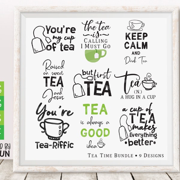 Tea Time Svg - Etsy