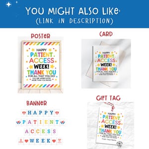 Patient Access Professionals Week Tag Printable, Happy Patient Access ...