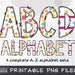 Dots Doodle Alphabet PNG Bundle, Star PNG Letters, Cute Alphabet PNG ...