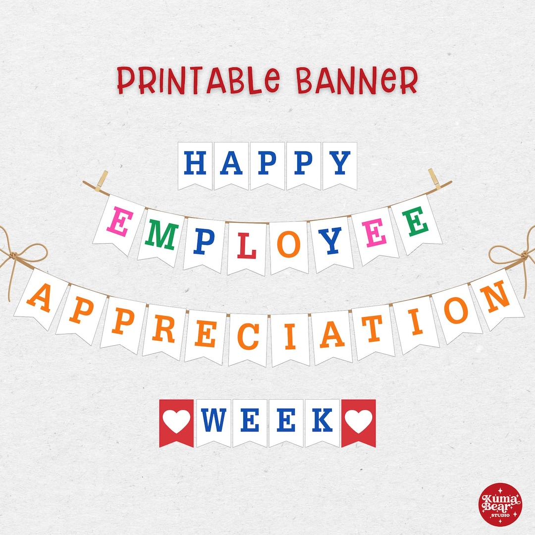 Employee Appreciation Week Printable Banner, Employee Recognition Decor ...