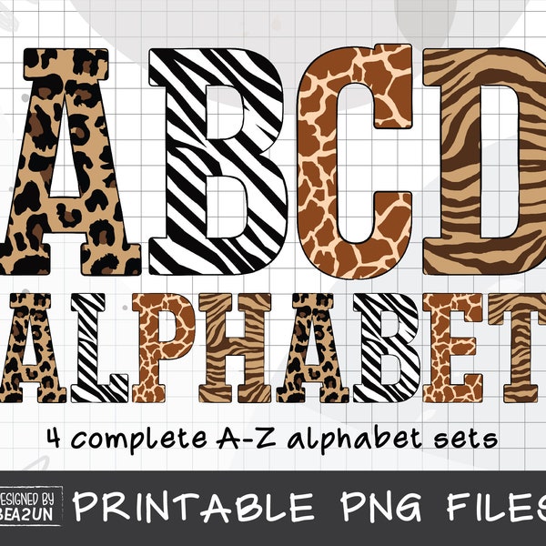 Leopard Alphabet - Etsy