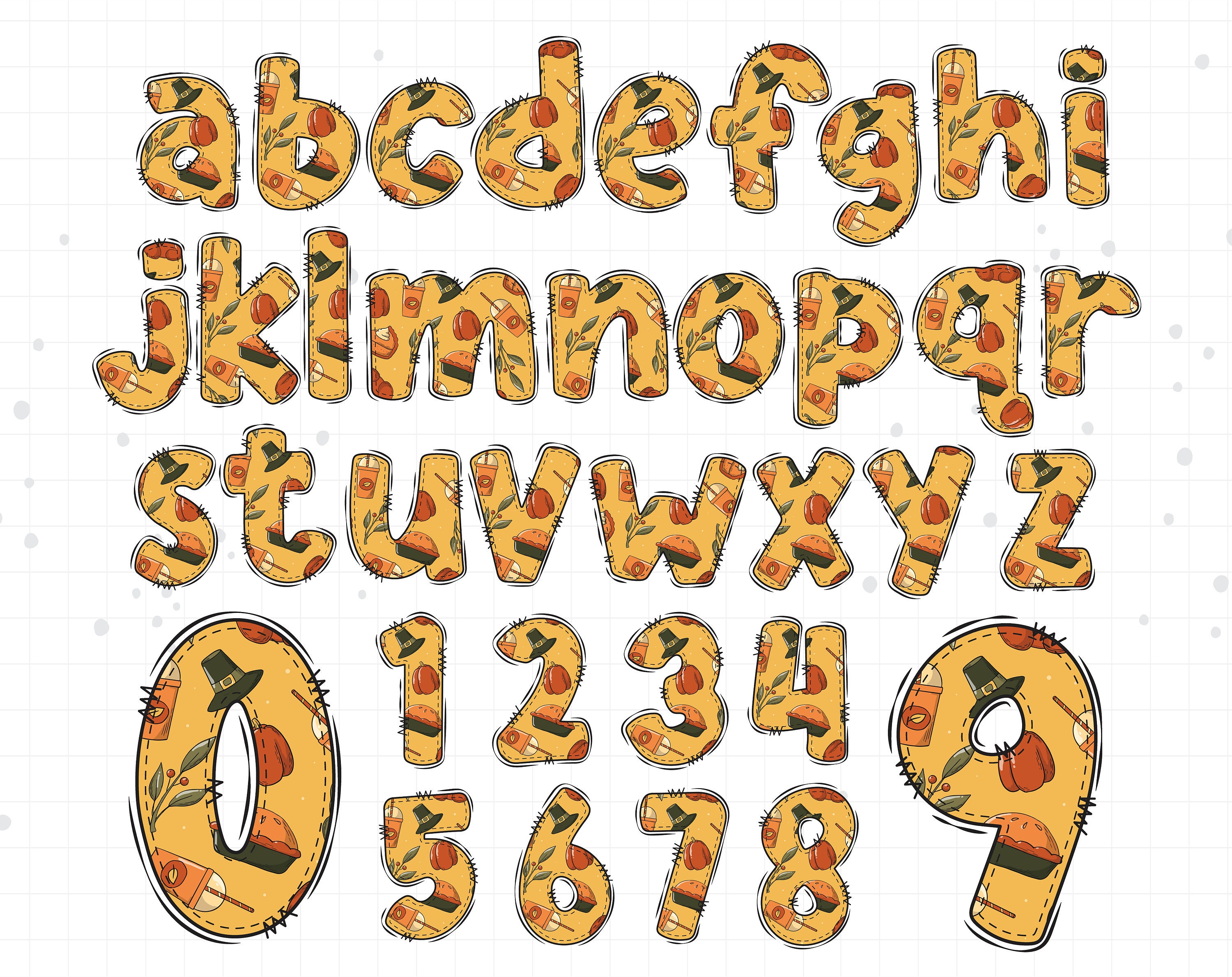 Thanksgiving Alphabet Letters Bundle Thanksgiving Alphabet - Etsy