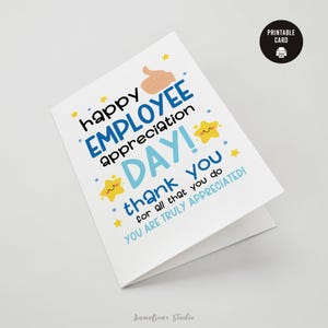 Employee Appreciation Day Printable Card, Employee Appreciation Week ...