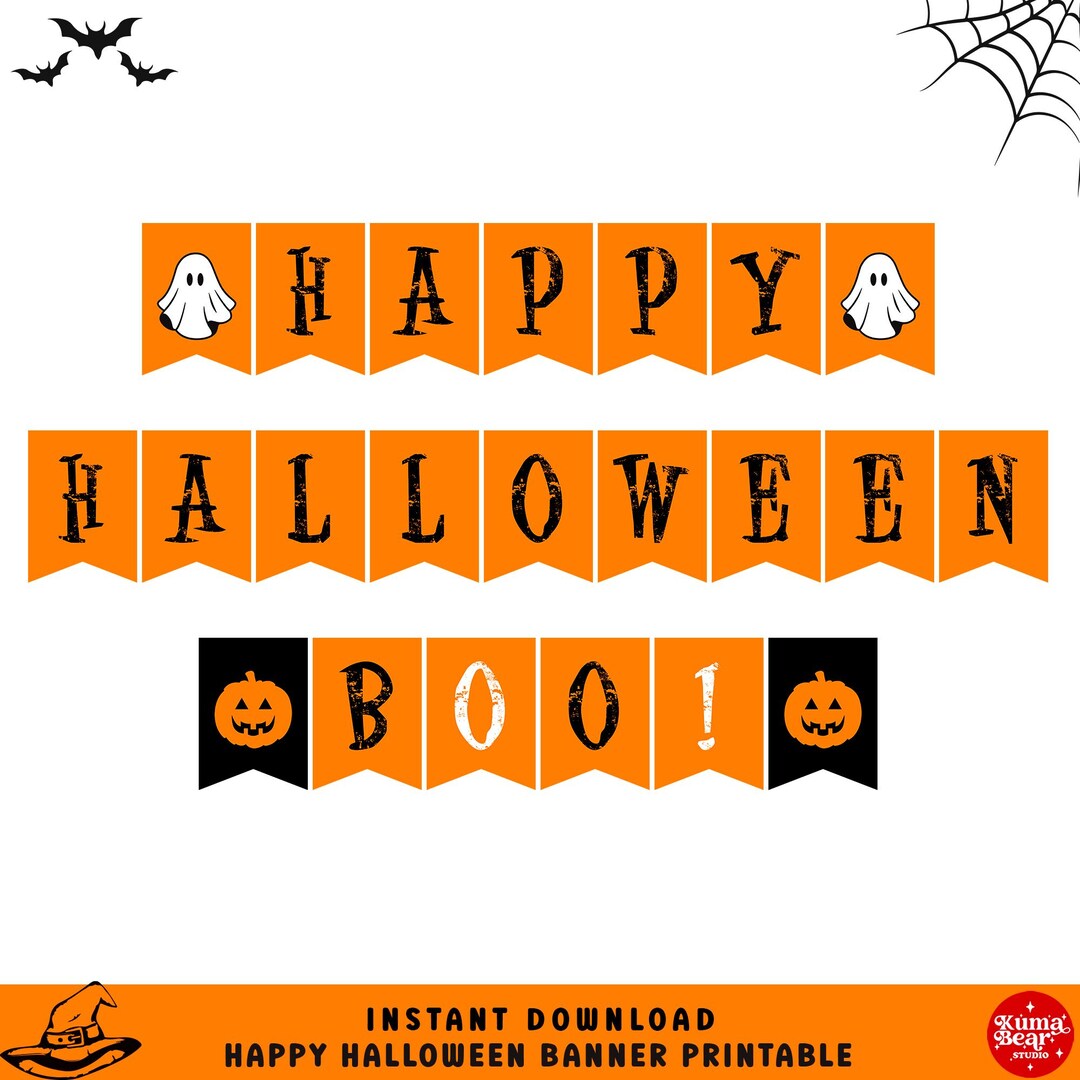 Halloween Banner Printable, Halloween Garlands, Flags and Bunting ...