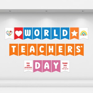 World Teacher's Day Printable Banners and Signs, Teacher Day ...