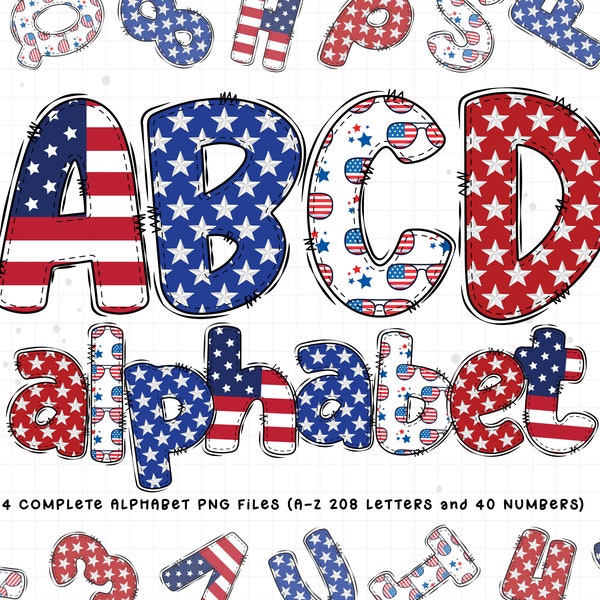 Patriotic Letters - Etsy