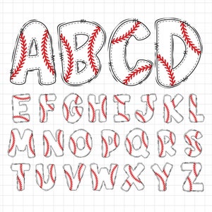 Baseball Clipart, Baseball PNG Sublimation, Baseball Doodle Alphabet ...