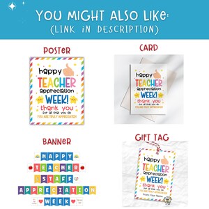 Teacher and Staff Appreciation Sign Printable, Teacher Appreciation ...