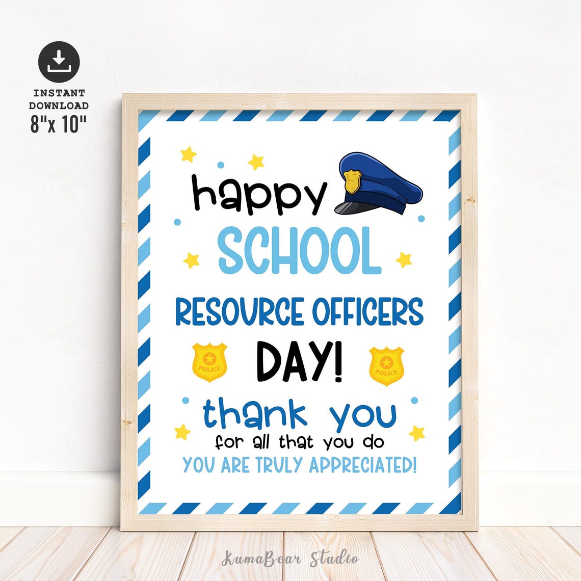 School Resource Officers Day Sign Printable SRO Appreciation Decor ...