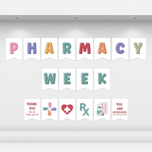 Pharmacy Week Printable Banner Pharmacy Appreciation Week Decor ...