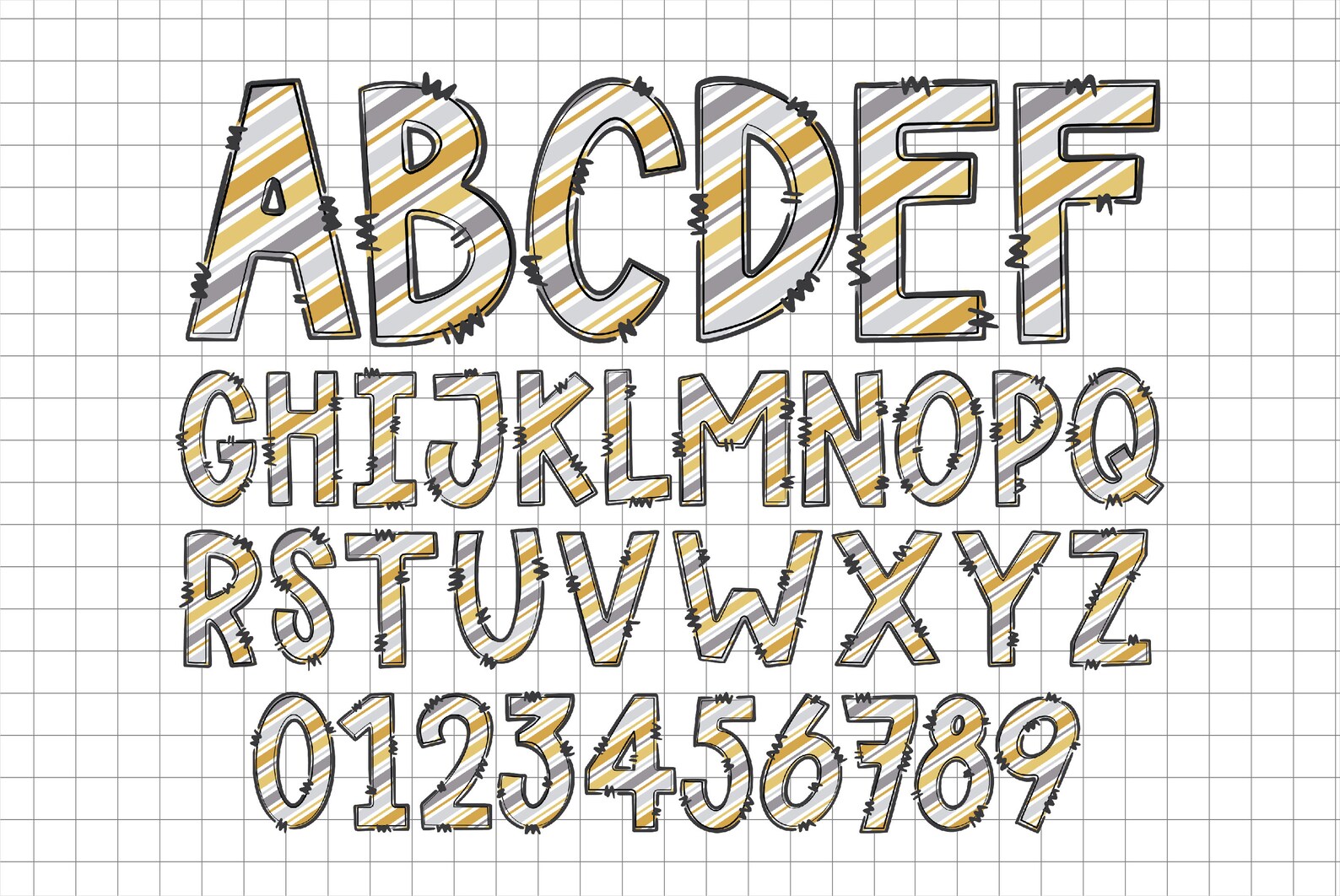 Silver and Gold Alphabet Letters PNG Bundle Alphabet PNG - Etsy