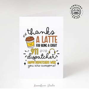 911 Dispatchers Week Card Printable, Thank You Card for Dispatchers ...