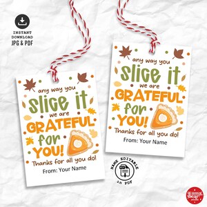 Thanksgiving Printable Gift Tags for Coworker, Staff & Teacher ...