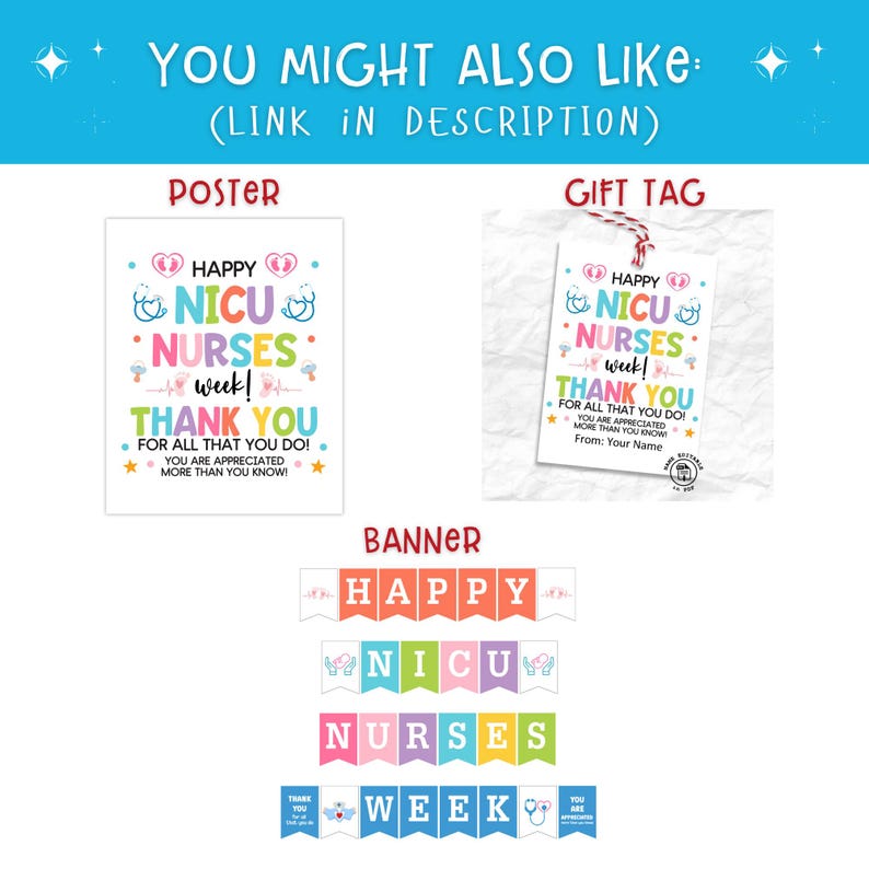 Neonatal Nurses Week Poster - Printable NICU Nurse Appreciation Thank ...