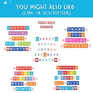 Social Work Week Sign Printable, Social Worker Appreciation Sign ...