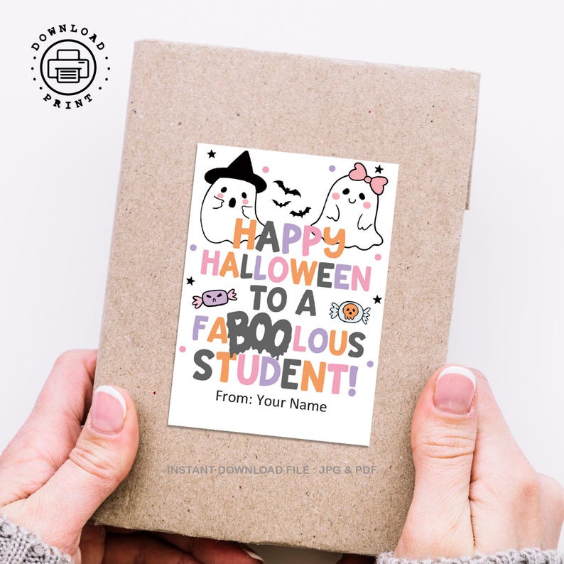 Halloween Student Gift Tags Printable – Faboolous Classroom Treat Tags ...
