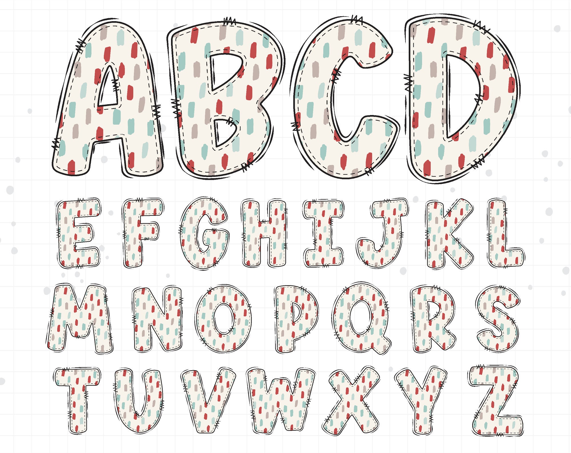 Bright Boho Alphabet PNG Alphabet Sublimation Alphabet - Etsy