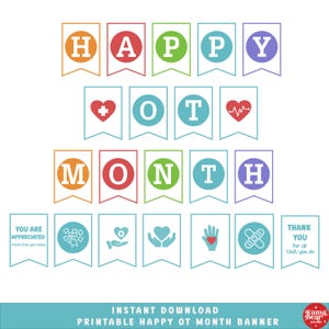 Occupational Therapy Month Banner Printable, Happy OT Month Banner ...