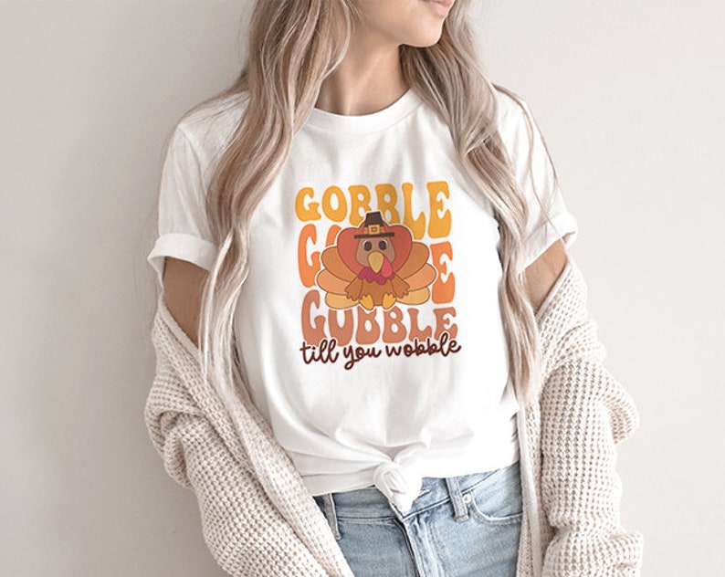 Gobble Till You Wobble PNG Cute Turkey Png Sublimation - Etsy