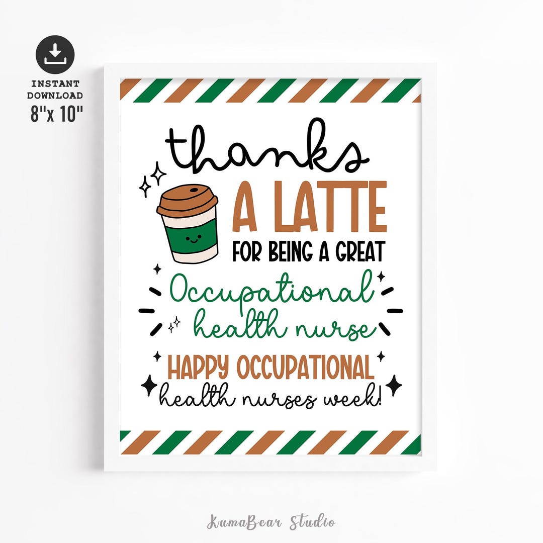 Occupational Health Nurses Week Printable Sign, OHN Week Poster ...
