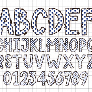Blue and White Alphabet Letters PNG Bundle, Alphabet PNG, Alphabet ...