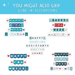 Happy CNA Week Banner Printable, We Love Our Nursing Assistants Banner ...
