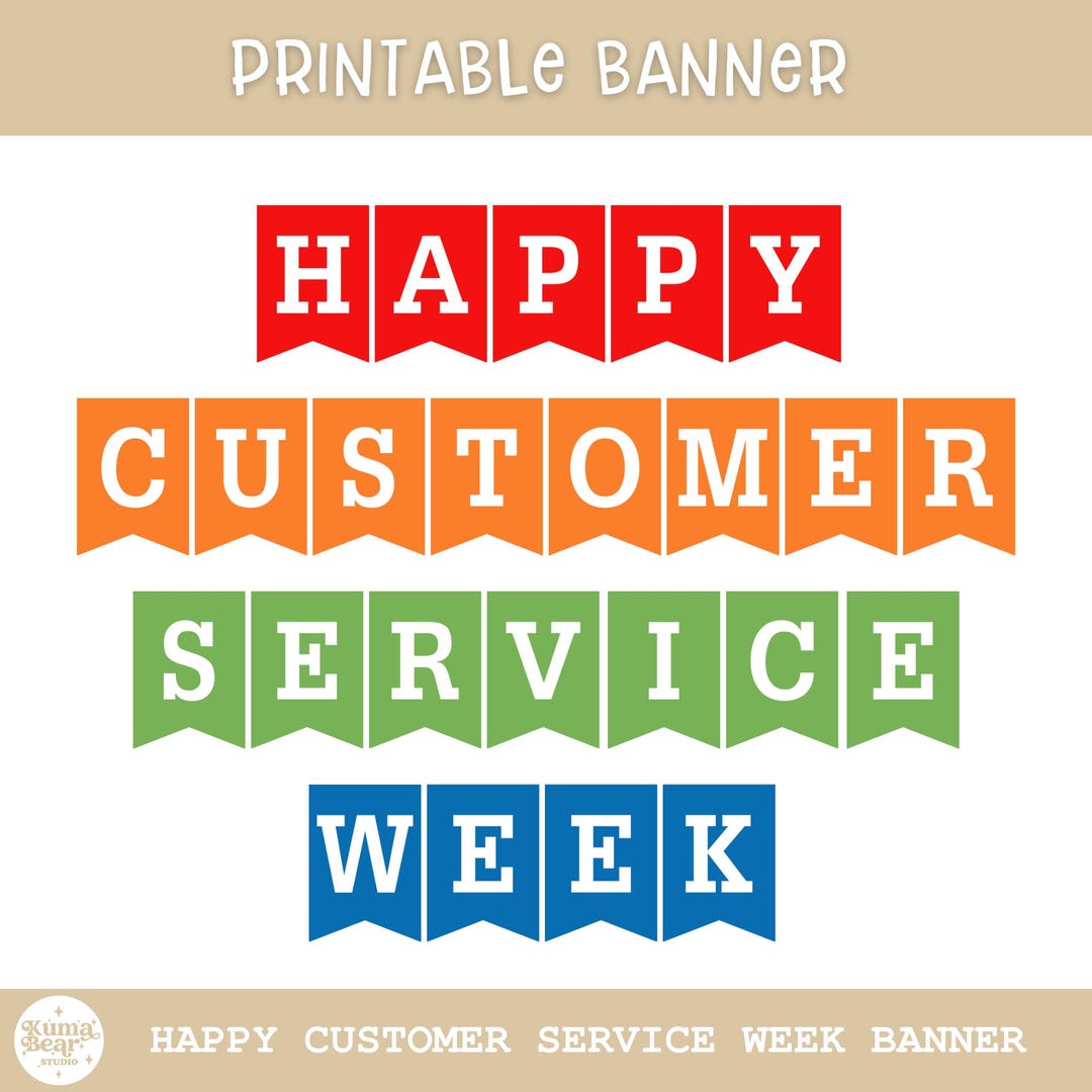 Customer Service Week Banner Printable, Customer Service Appreciation ...