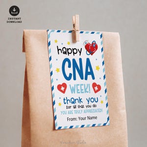 CNA Week Tag Printable, Certified Nursing Assistants Week Printable ...