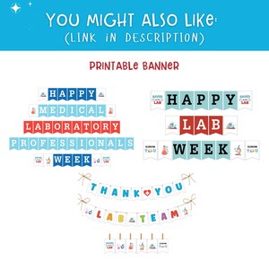 Lab Week Printable Banner, Medical Laboratory Professionals Week Banner ...