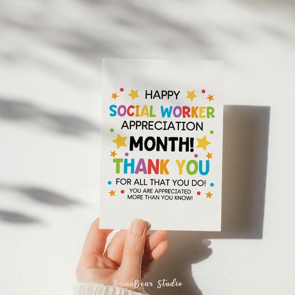 Social Worker Greeting Card - Etsy