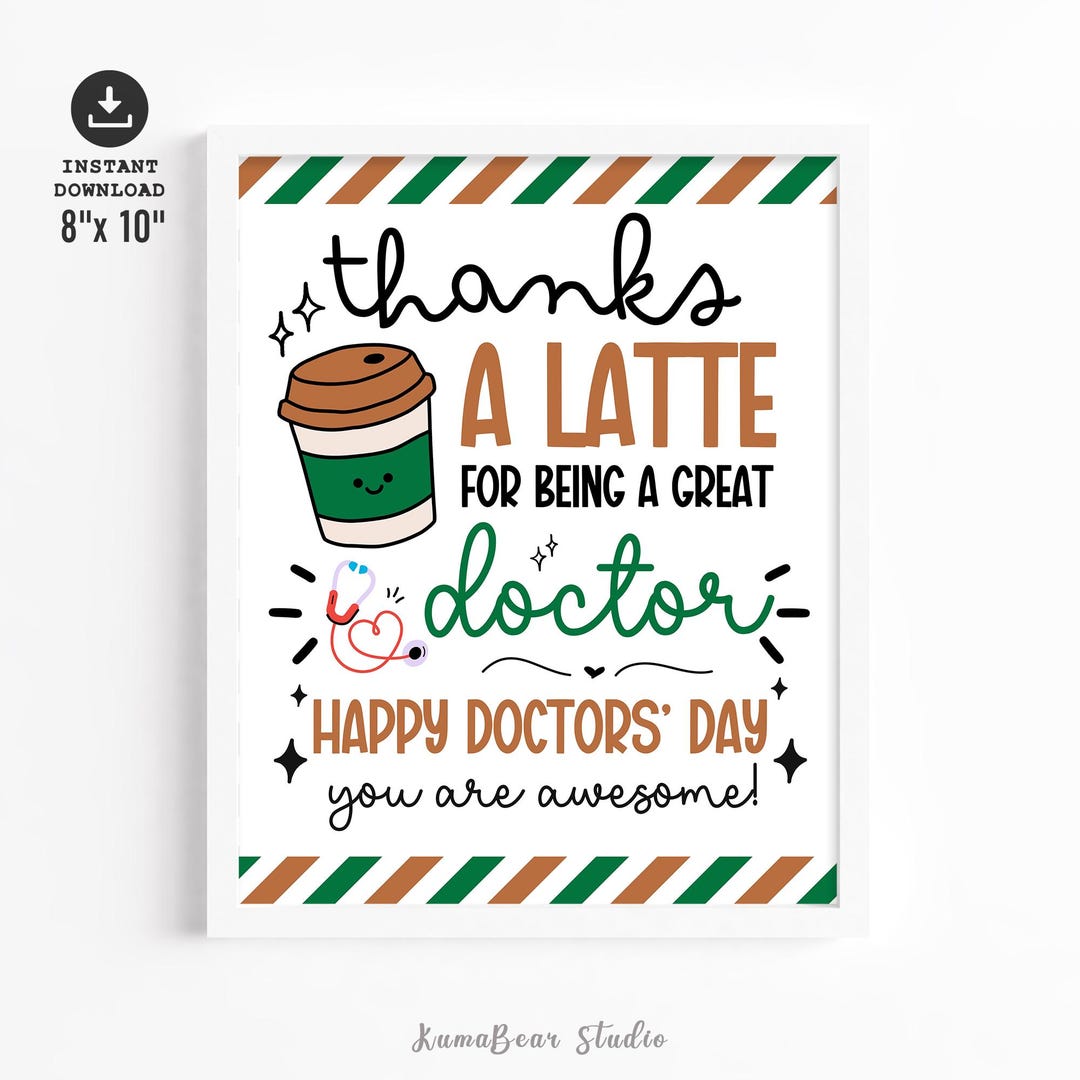 Doctors' Day Sign Printable, Doctor Appreciation Poster Printable ...