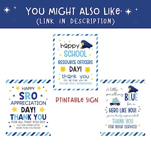SRO Appreciation Day Printable Sign, School Resource Officers Thank You ...