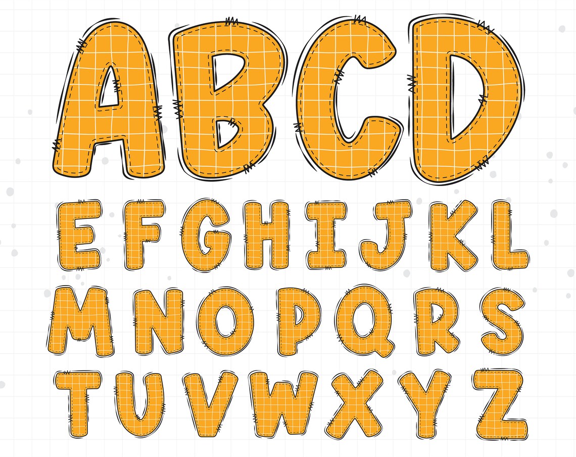 Fall Alphabet Letters Bundle PNG Files Fall Sublimation - Etsy