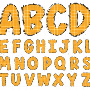 Fall Alphabet Letters Bundle PNG Files, Fall Sublimation Clipart ...