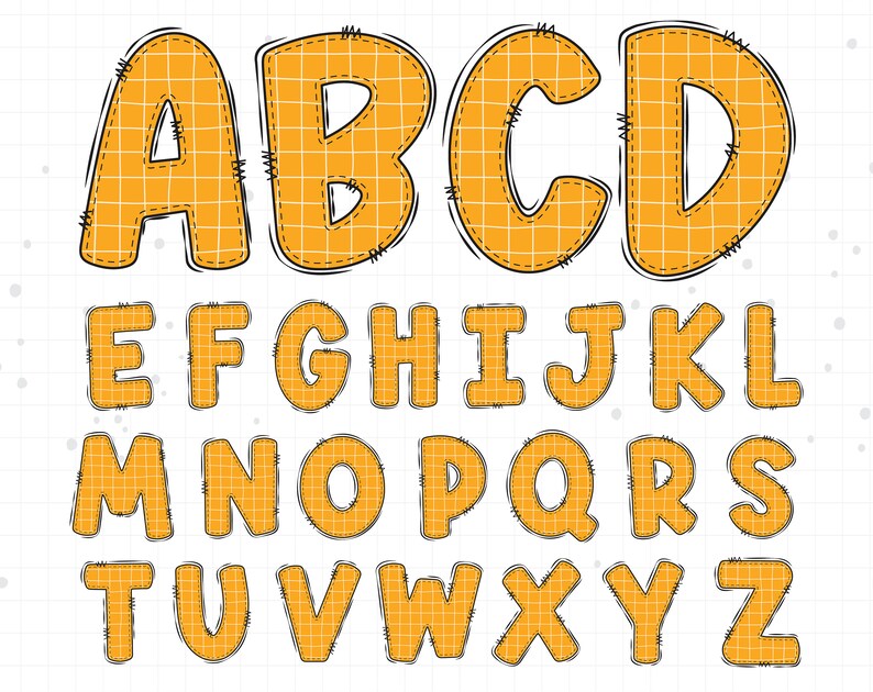 Fall Alphabet Letters Bundle PNG Files Fall Sublimation - Etsy